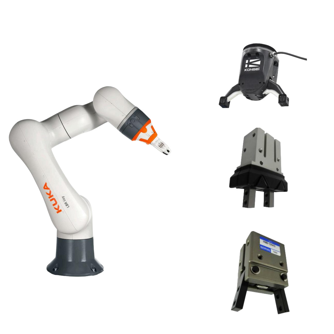 KUKA LBR iisy 3 R760 Carga útil 6kg Robô colaborativo com KONEI Gripper ...