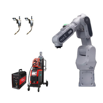 Robô de solda industrial flexível de 6 eixos ABB com tocha e ...